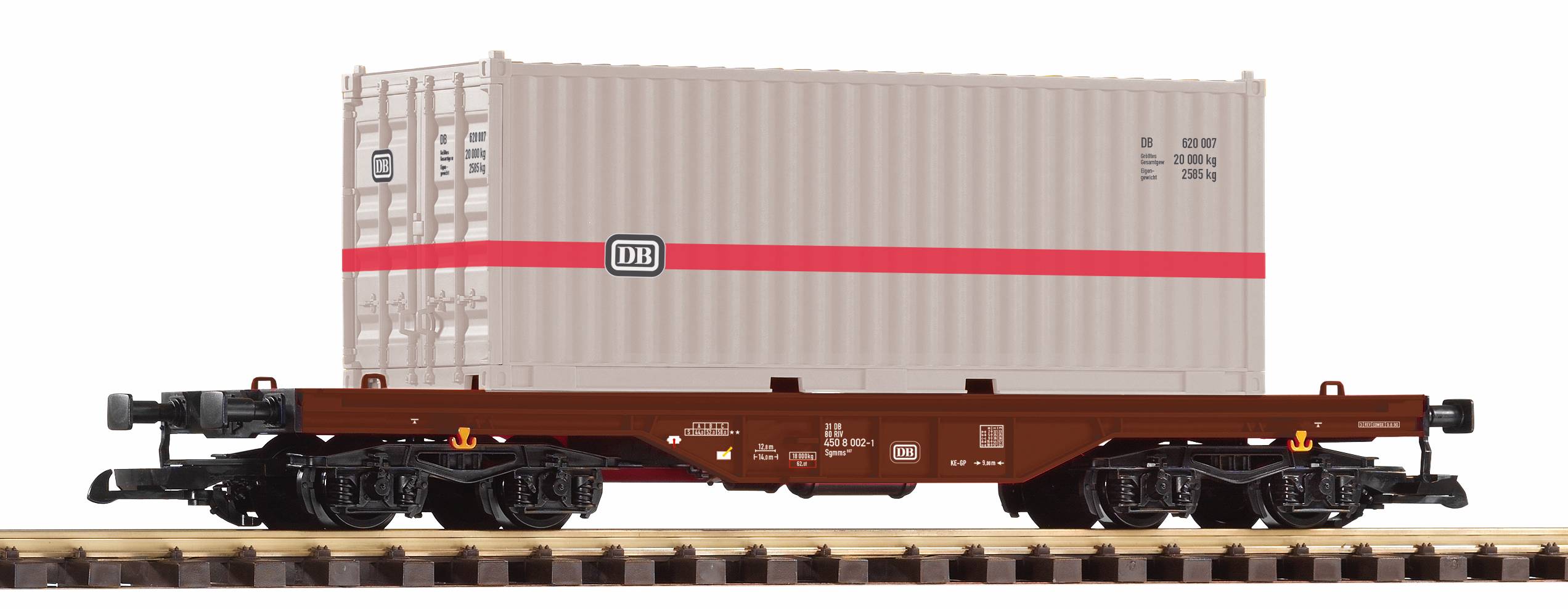 DB-Containertragwagen mit 20 Fuß Container | CHAMPEX-LINDEN
